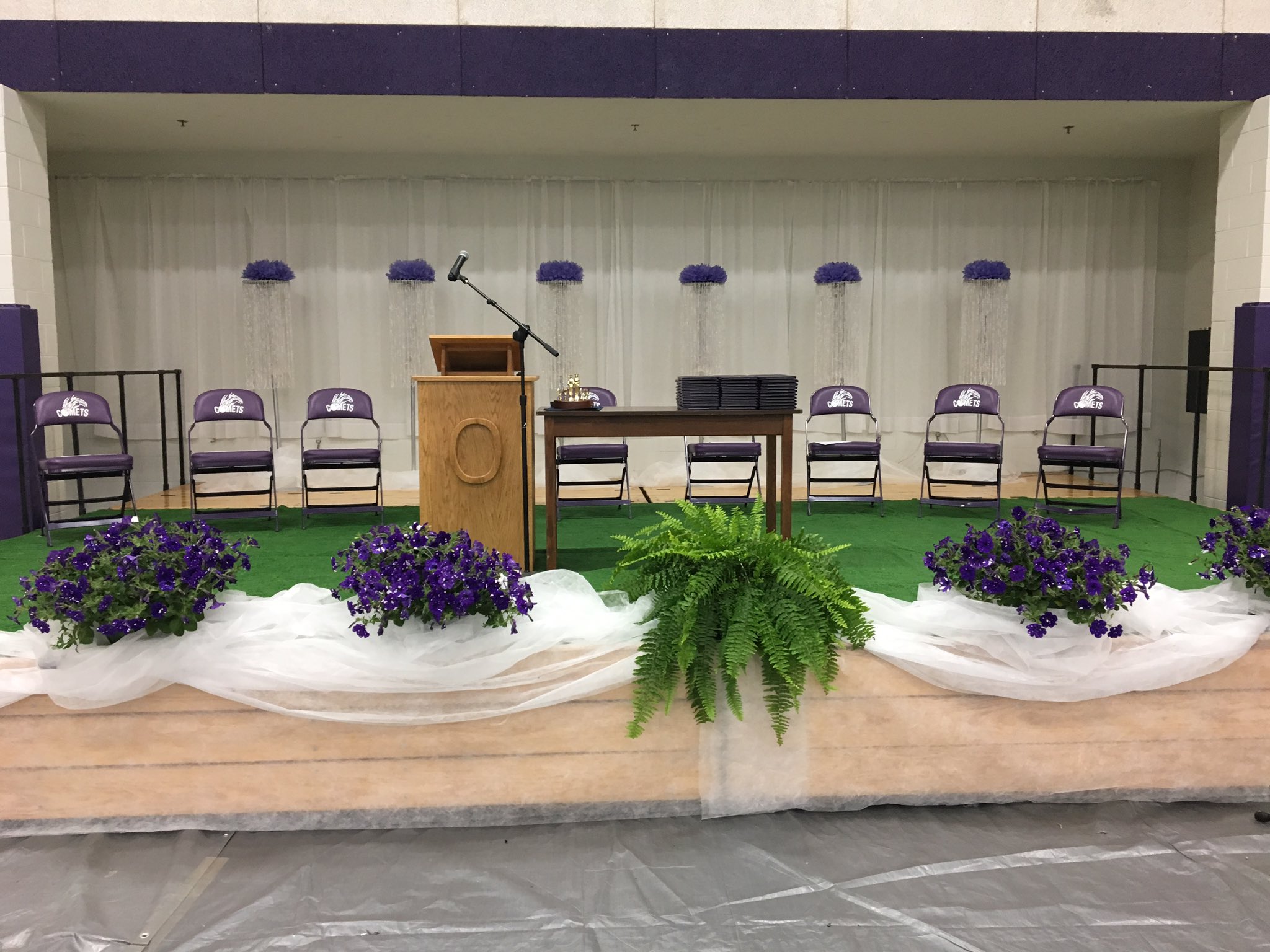 High School Graduation Ceremony Stage