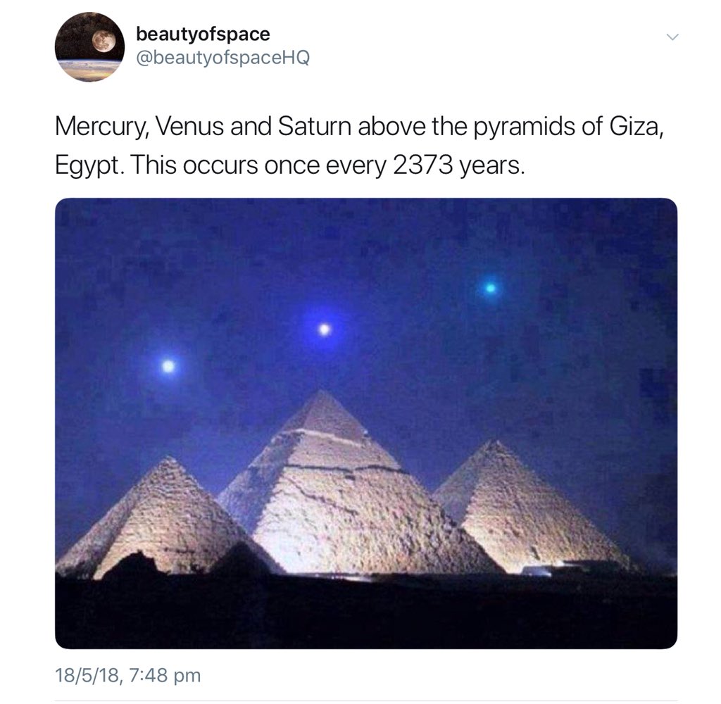 Planets Line Up With Pyramids