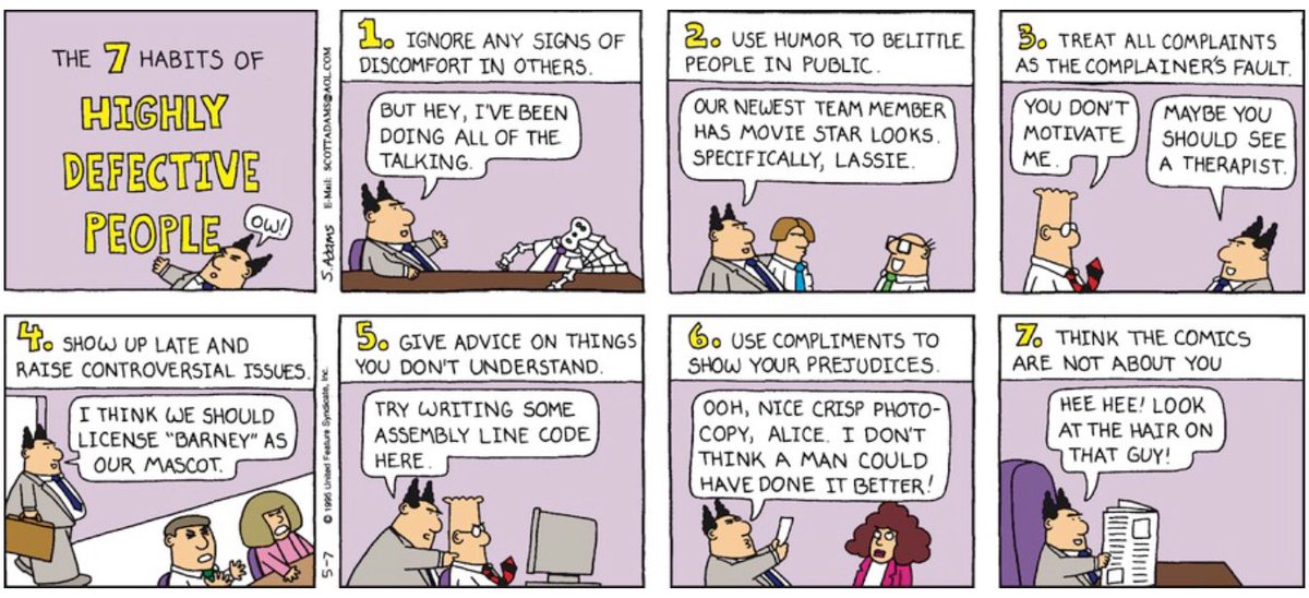 Nice list 😂! ‘the 7 habits of higly defective people’ — dilbert classic ...