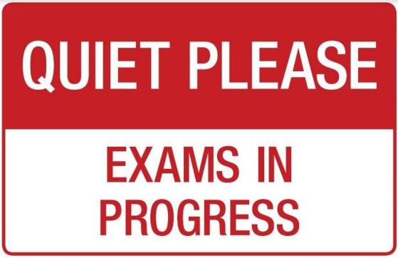 Quiet Please Exam In Progress Sign