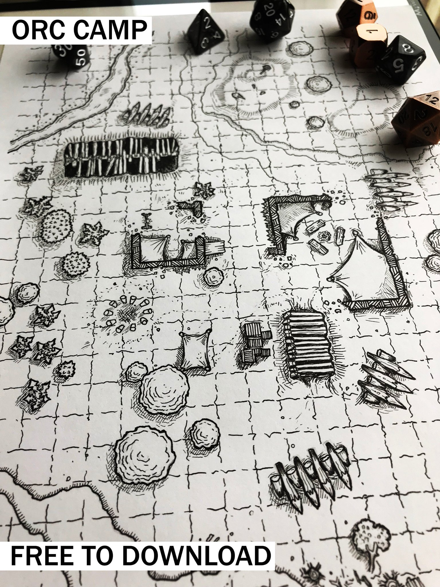Dark Realm Maps (AKA Toby) on Twitter: "The Orc Camp is now FREE to download at my Patreon here ...