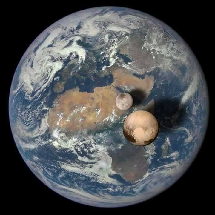 Charon: How #Pluto and its biggest moon, Charon, compare in size to the ...