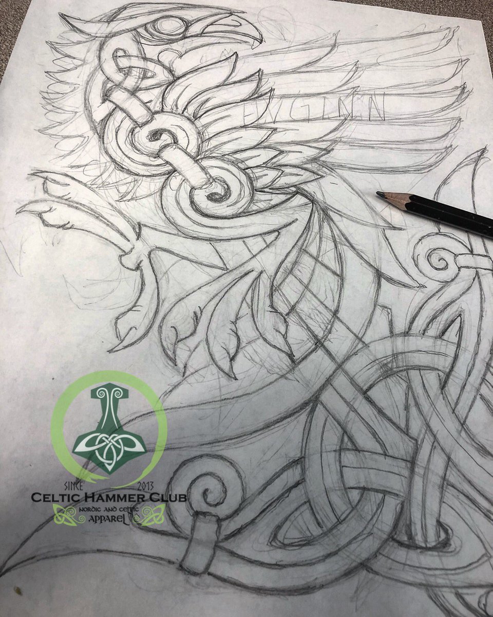 Viking Knotwork Raven