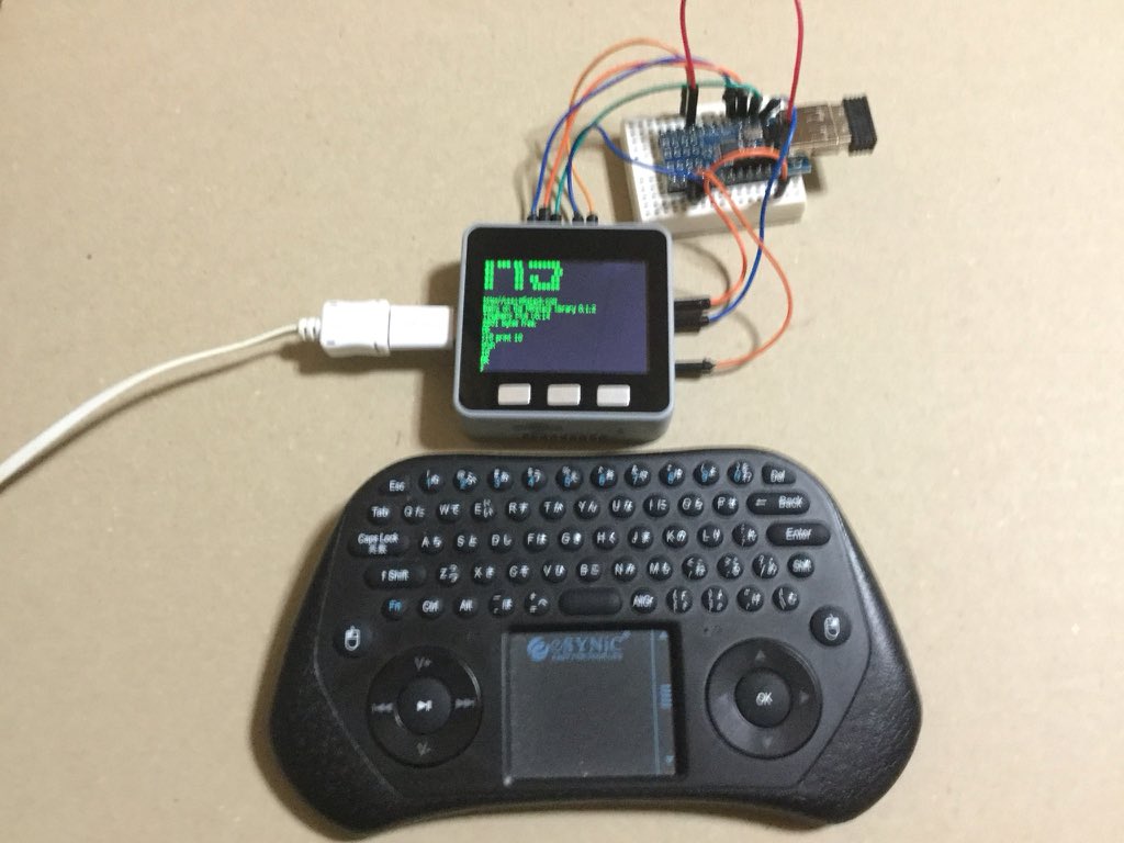 robo8080 on Twitter: "@micutil さんから M5Stack_TinyBasicPlus をM5Stack + USB Hostシールド + USBキーボードに対応さ ...