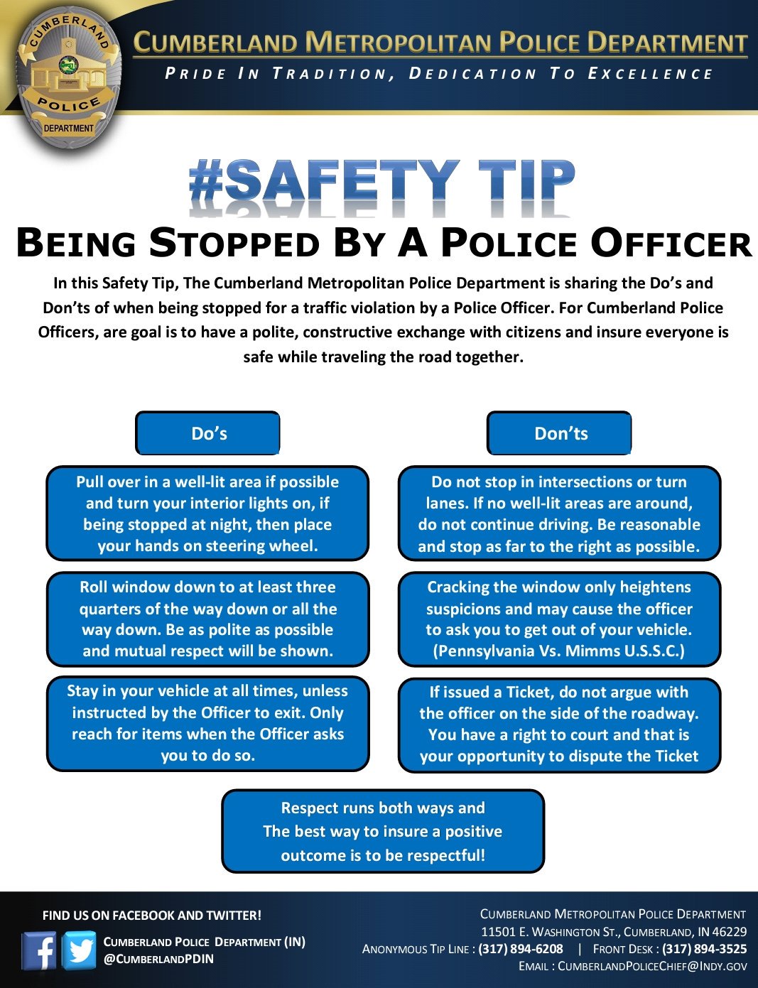 Police Safety Tips