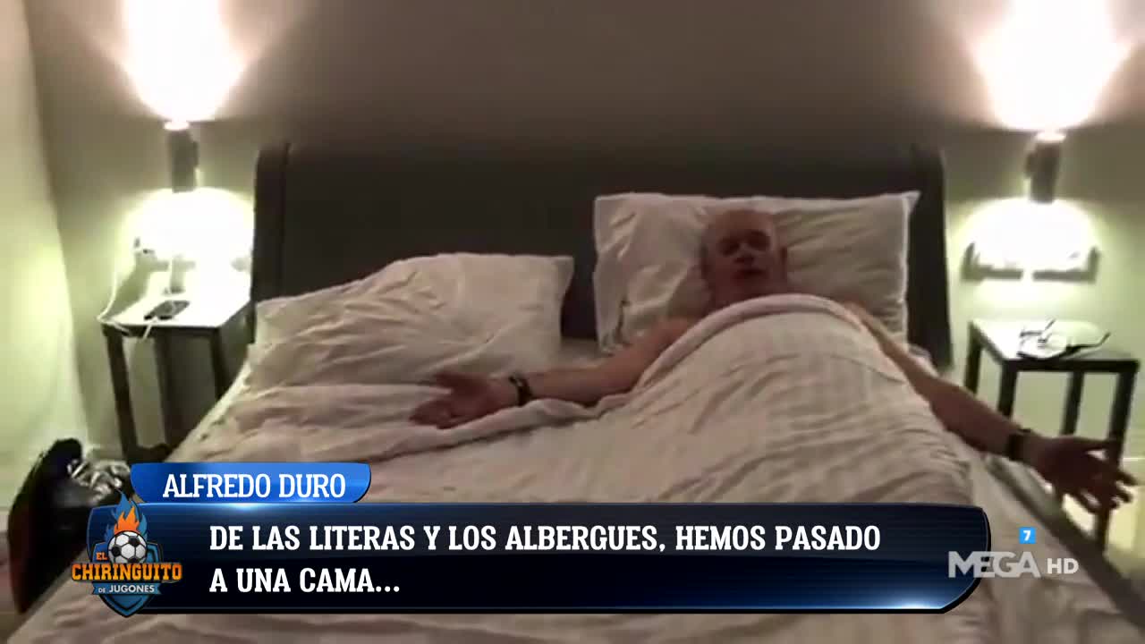 El Chiringuito TV on Twitter: "¡IMPERDIBLE! @alfredoduro1 y @msalvanes_ compartieron cama de ...