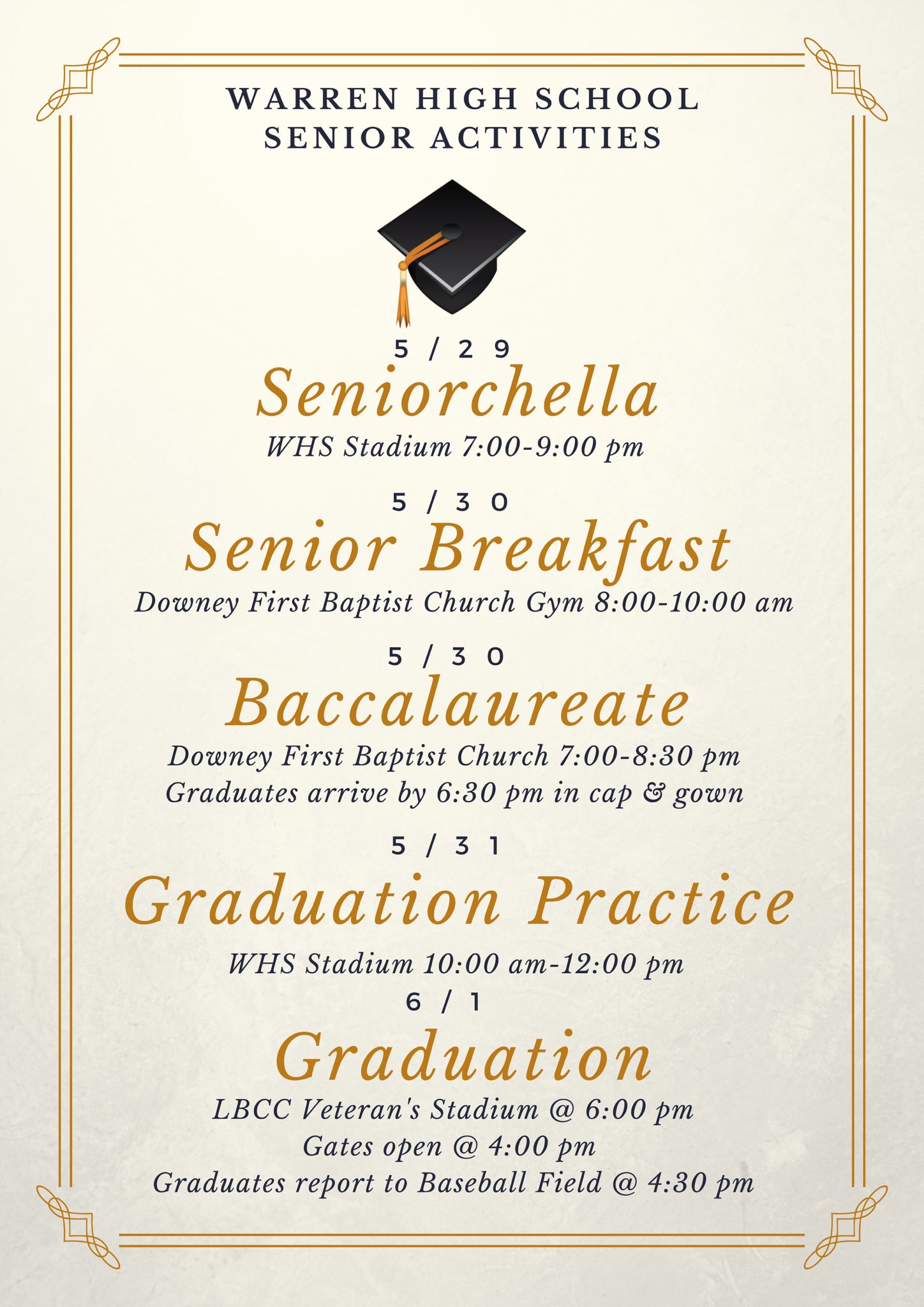 Senior Event Ideas