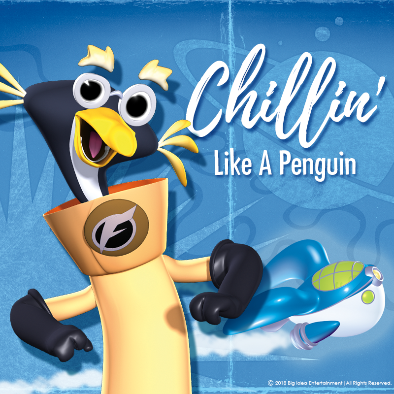 Chillin Penguins Poster