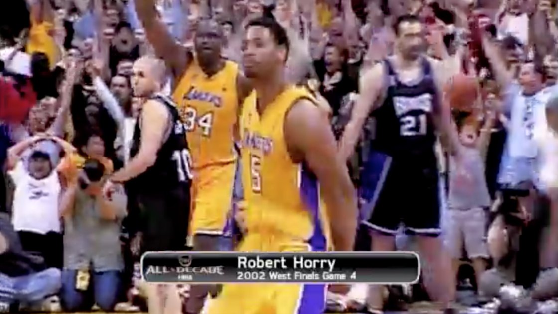 16 years ago today, Robert Horry drained a game-winning three vs. Kings ...