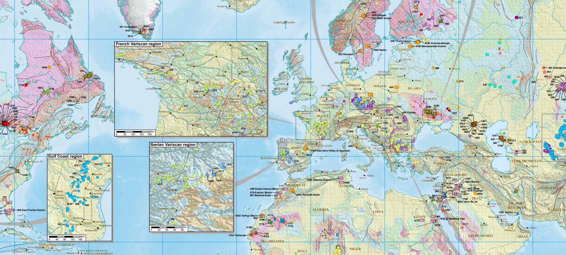 Uranium Deposits Map