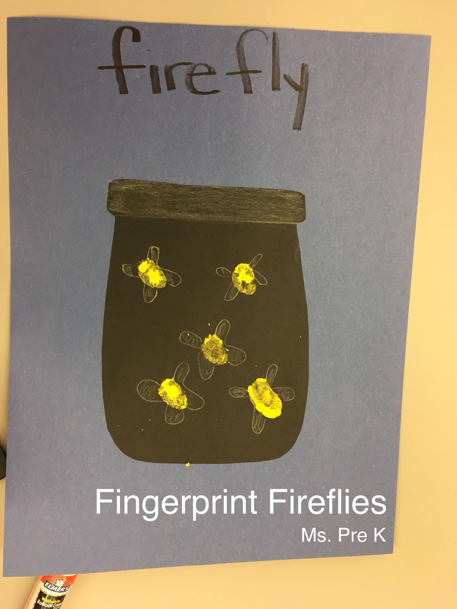 Ms. Pre K on Twitter: "This Fingerprint Firefly Craft was super easy to ...