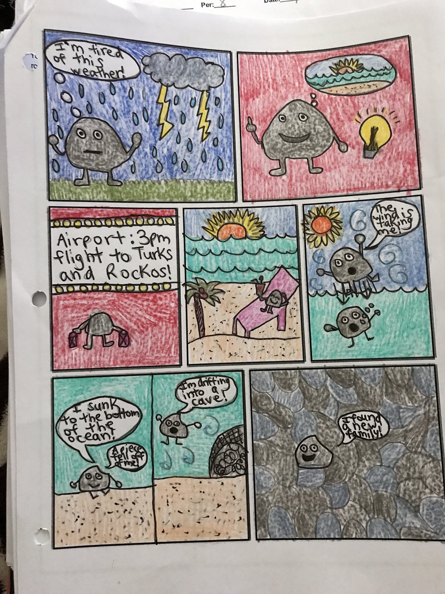 Rock Cycle Comic Strip Examples Rock Cycle Comic Strip Examples