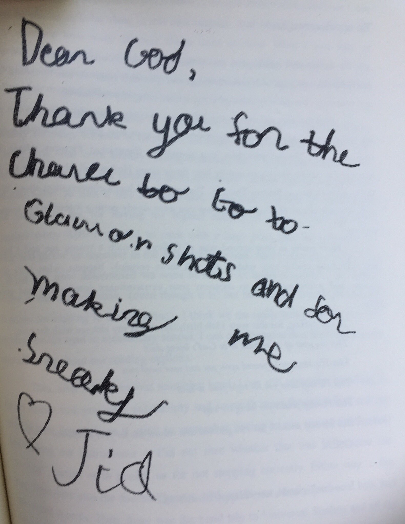 Thank You Letter For God