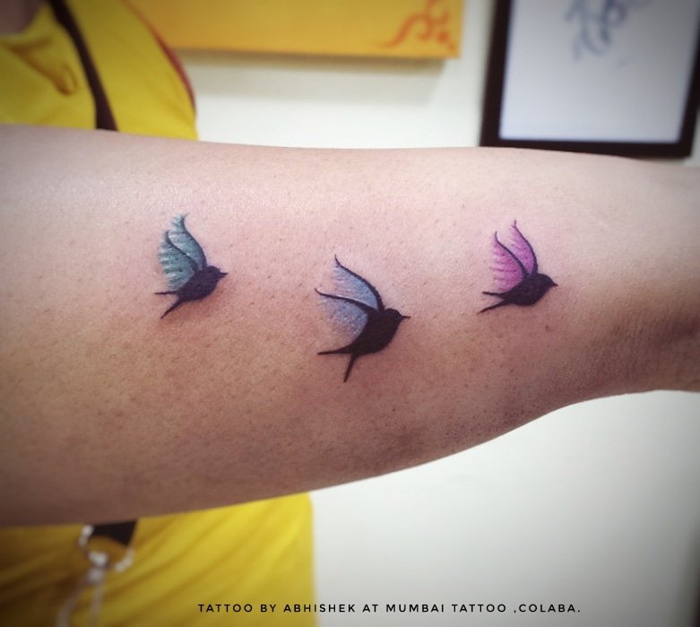 Colorful Bird Tattoo