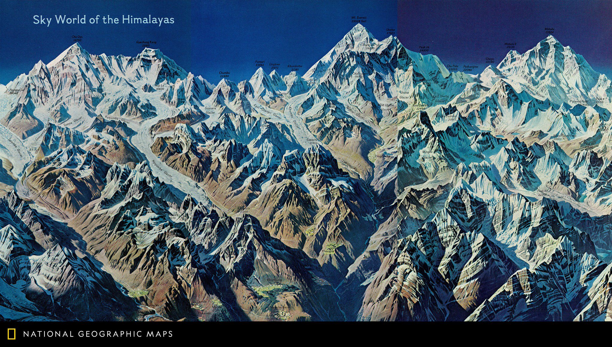 Himalayas On World Map