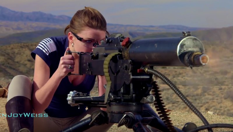 Facebook Like Machine Gun Girl