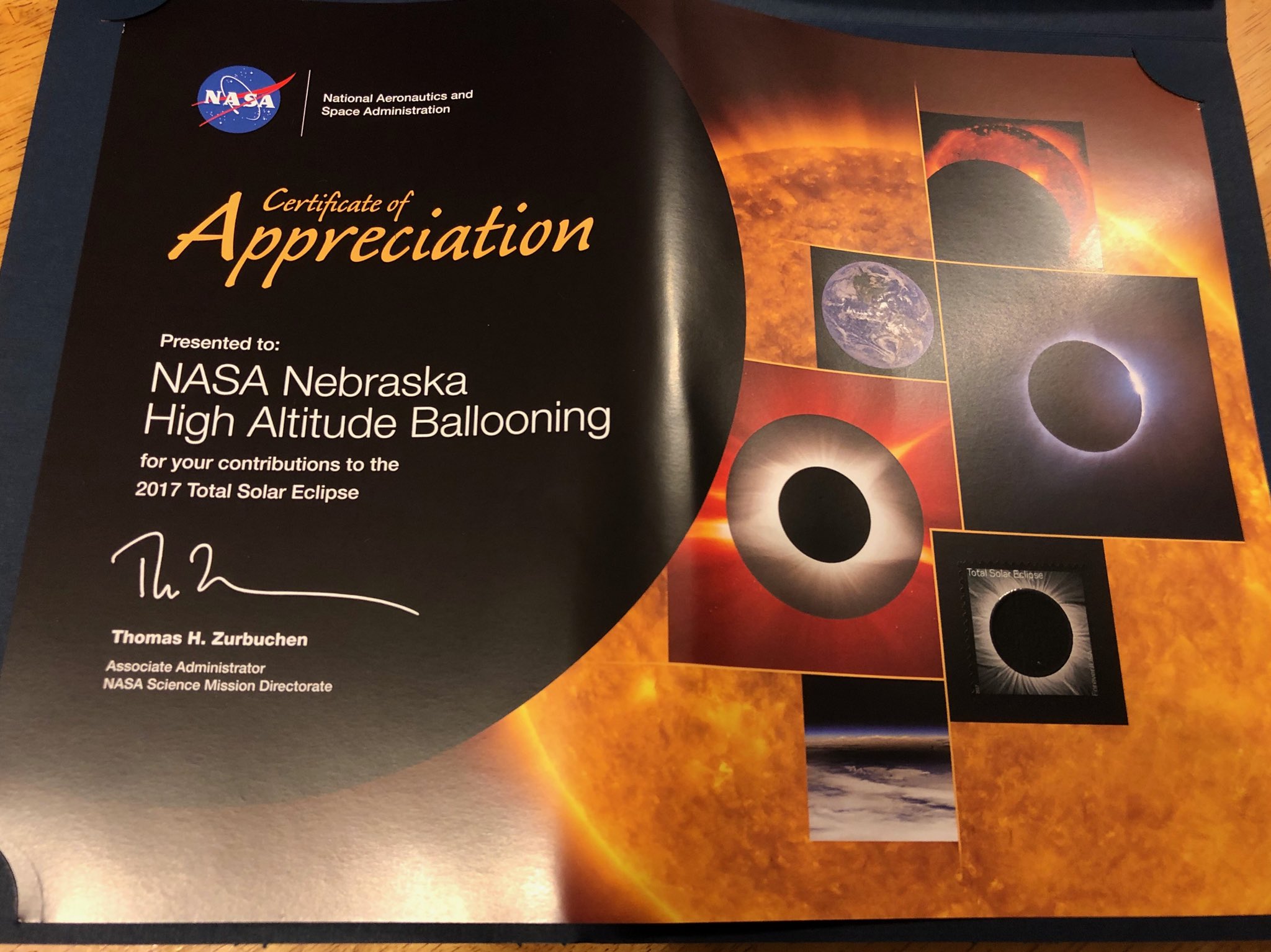Nasa Certificate With