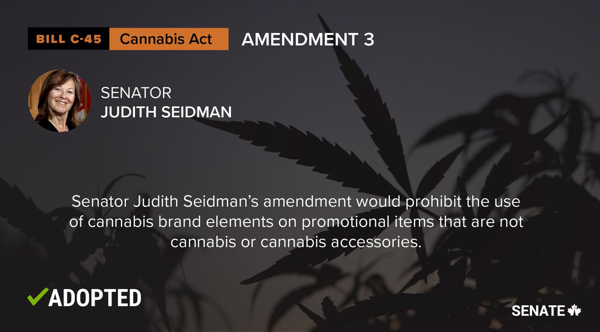 All Amendment To The Cannabis Act In The Senate C 45 R Canadients