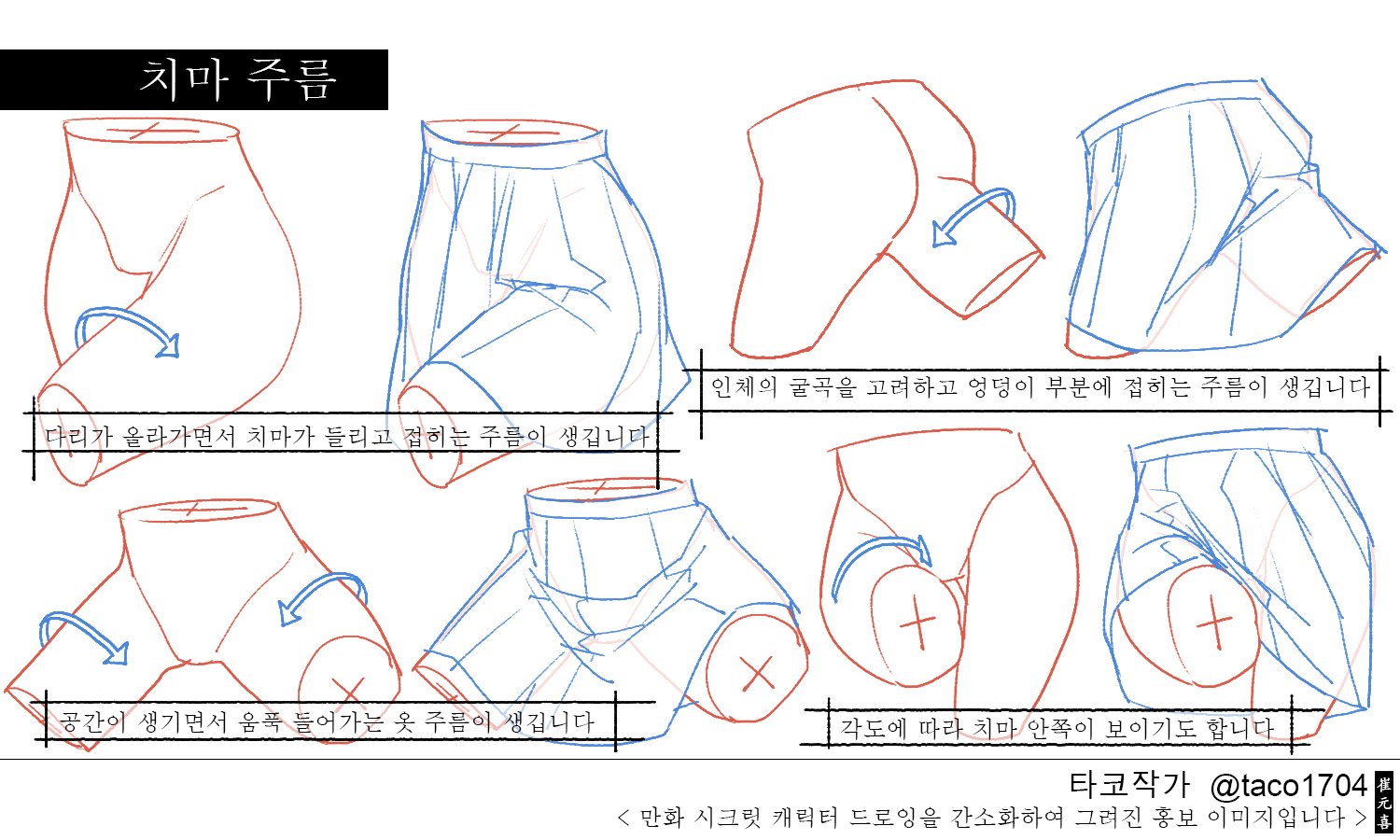 타코작가 On Twitter 치마 주름 그리기 F613te7a3q Twitter
