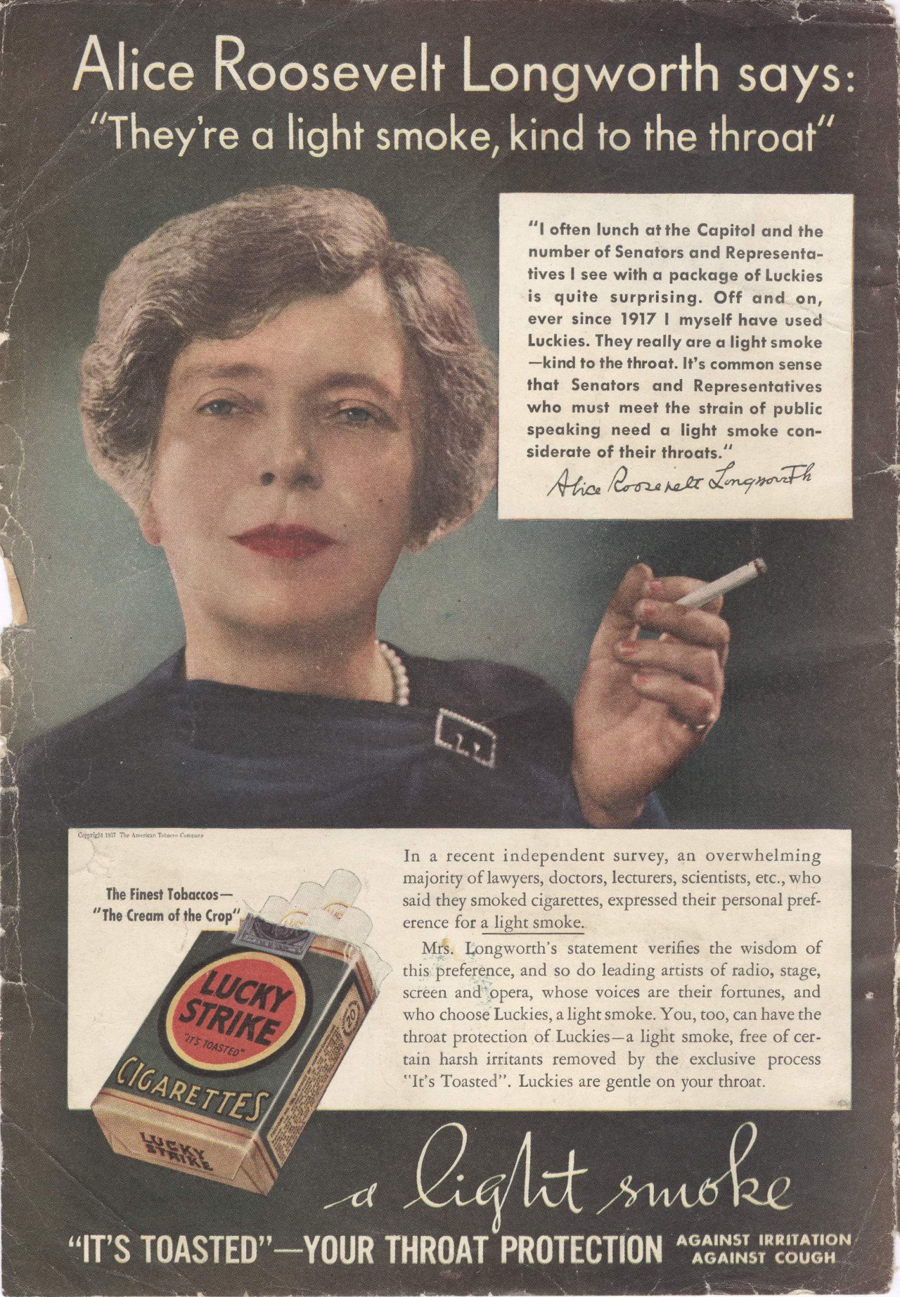 Alice Roosevelt Smoking