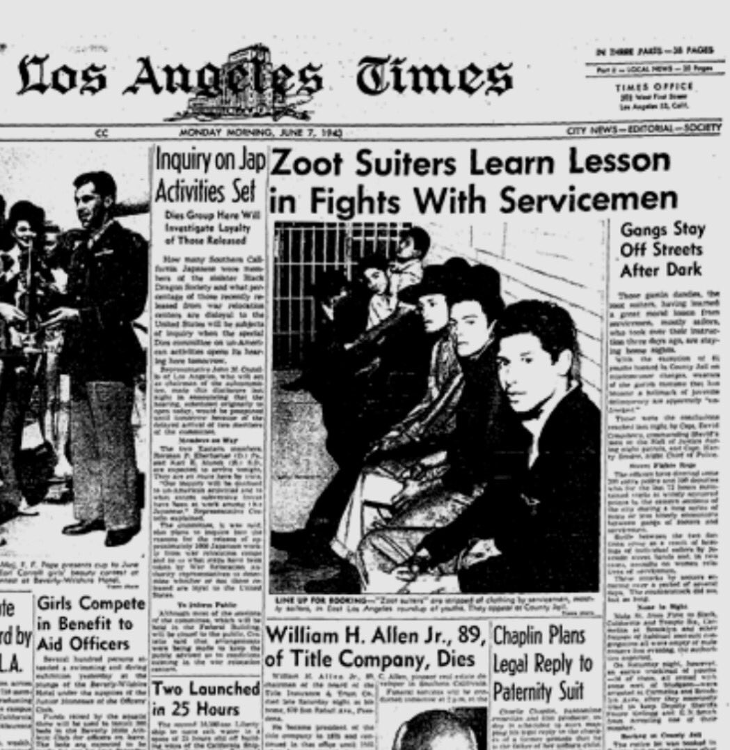 Zoot Suit Riots Newspaper Articles