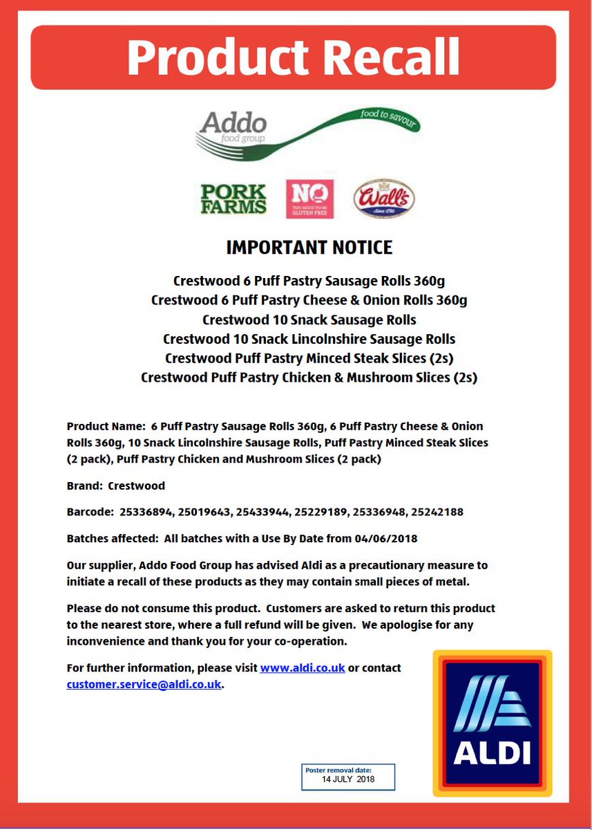 Product Recall Notice