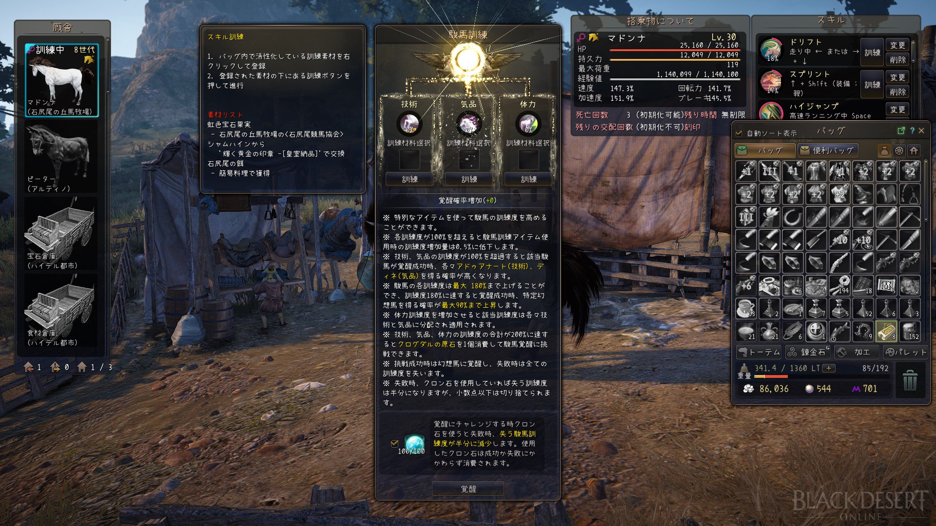 エリスフィルネ@黒い砂漠 on Twitter: "憧れの幻想馬 ️ やっと今朝素材が集まったので、あっきーと一緒にチャレンジしてきました😳 ノースタックで成功率1％？レブラスを叩くつもりで ...