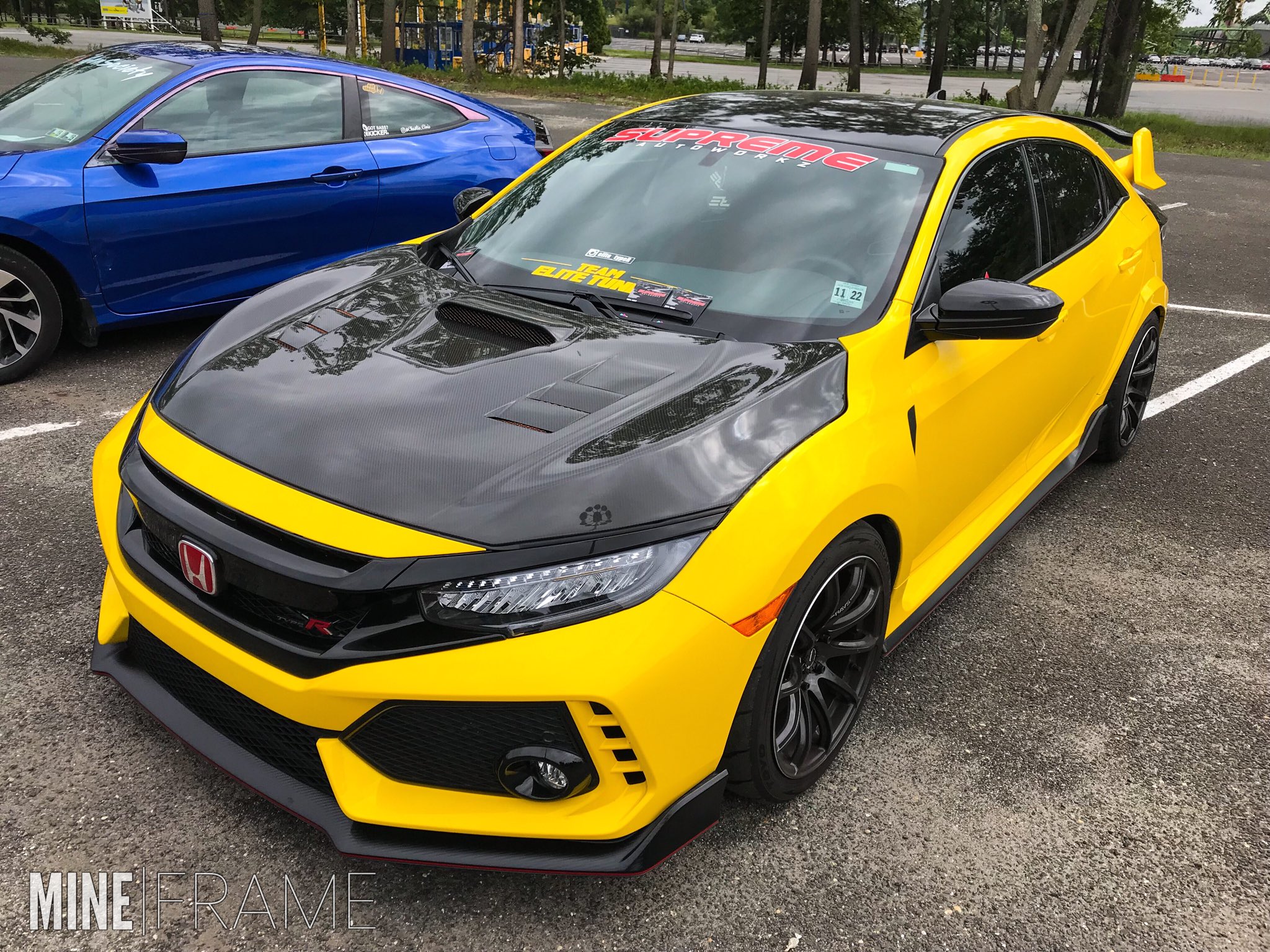 Yellow Civic Type R