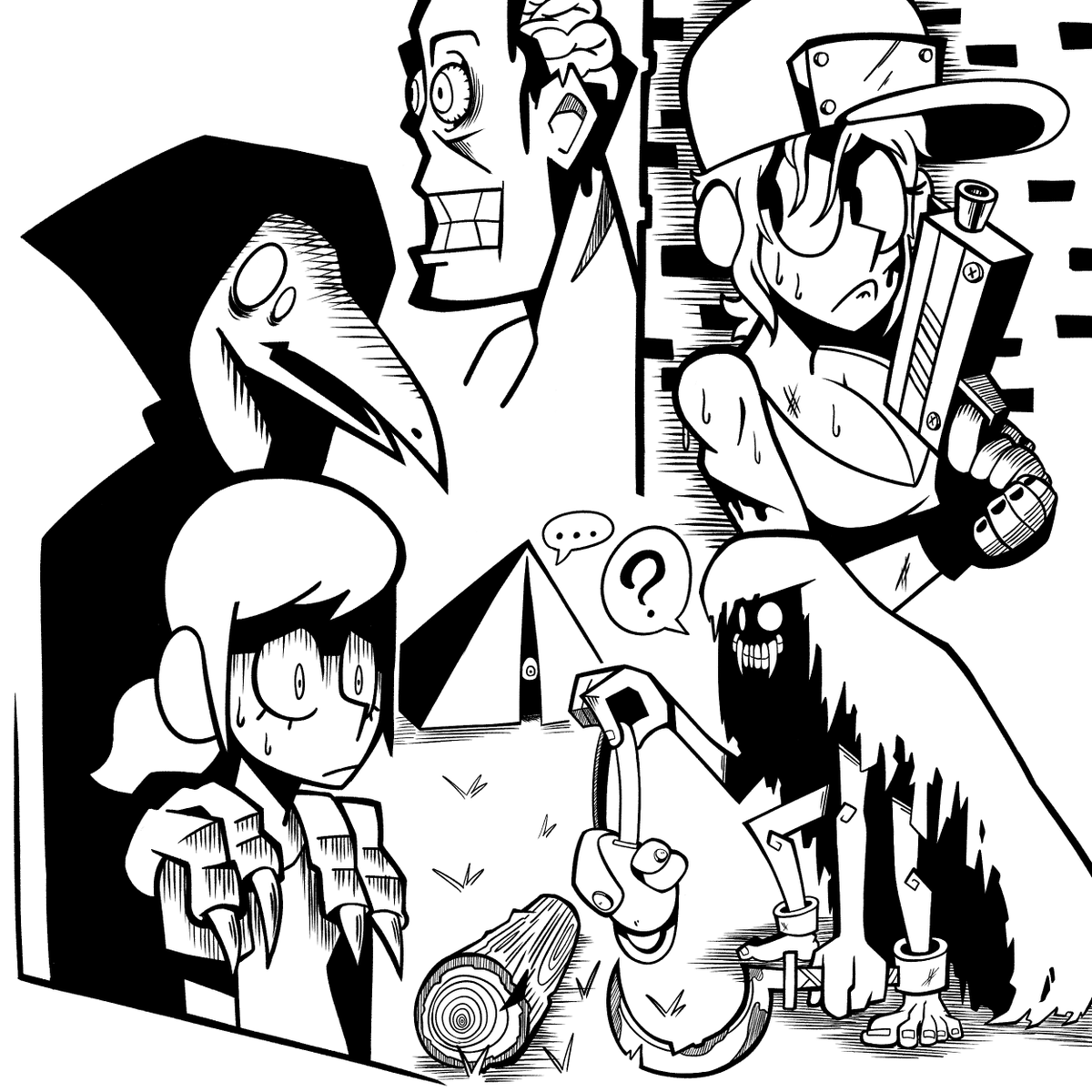 「Fun times with spooky friends 」1nsertの漫画