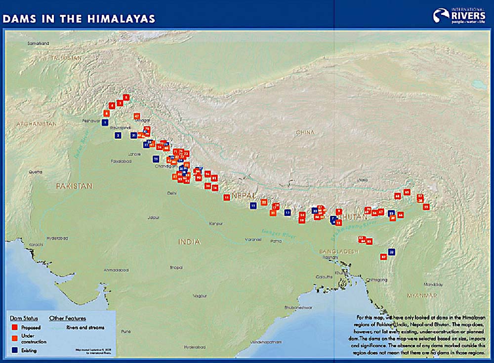 Dams In India Map