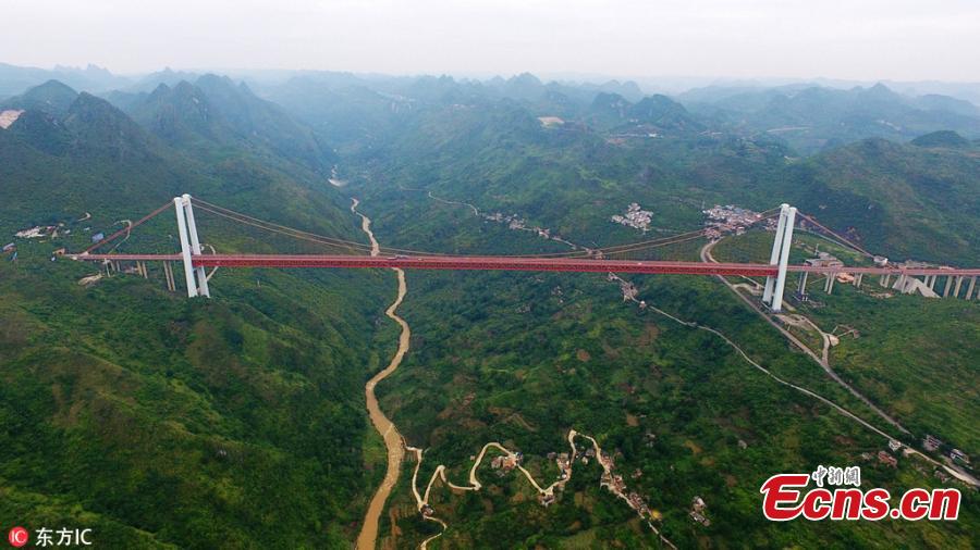 Photos show the Baling River Bridge 370 meters over a valley in ...