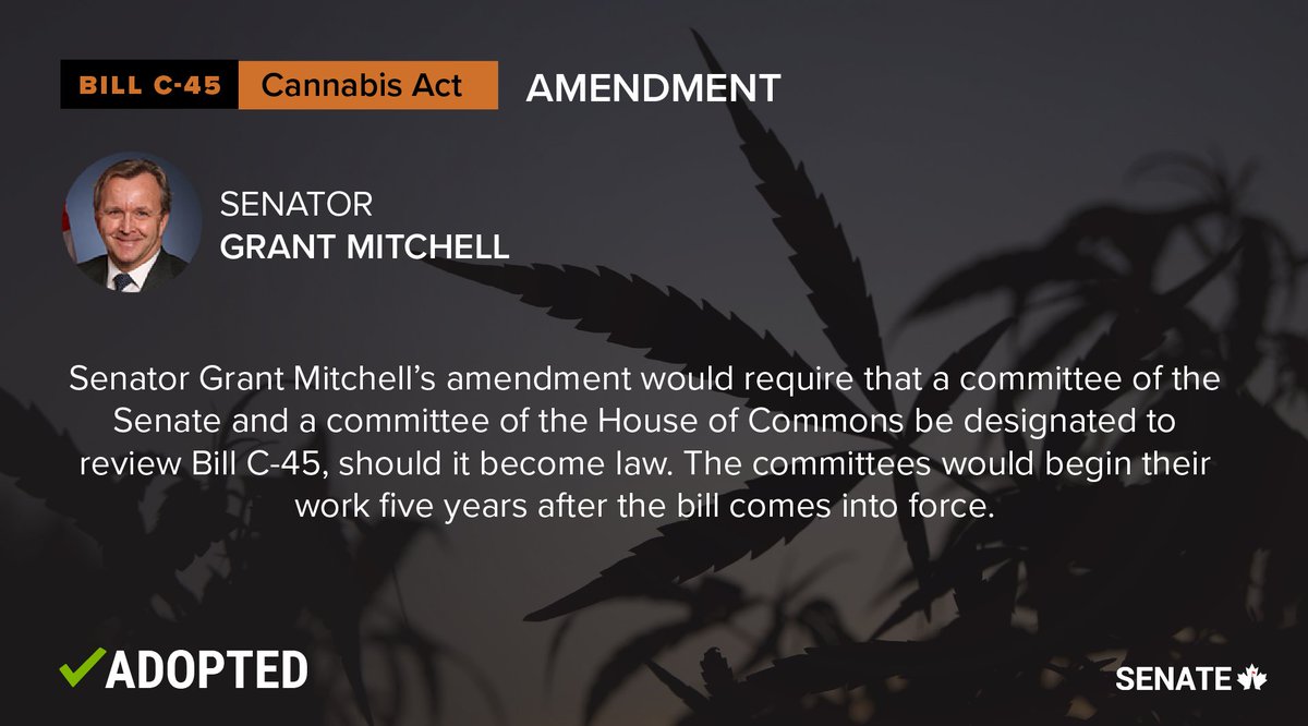 All Amendment To The Cannabis Act In The Senate C 45 R Canadients