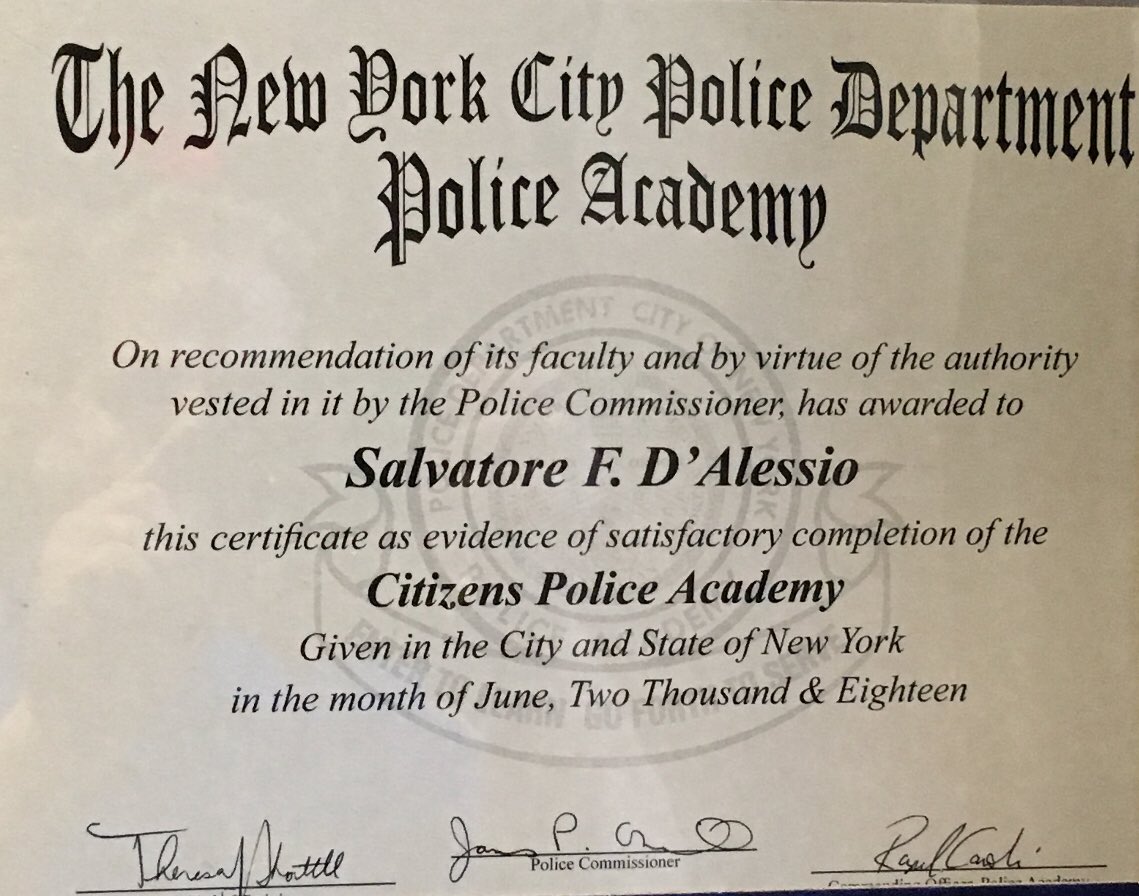 Police Academy Certificate | TUTORE.ORG - Master of Documents