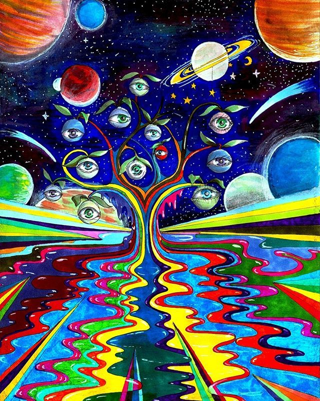 Trippy Drawings Of Trees