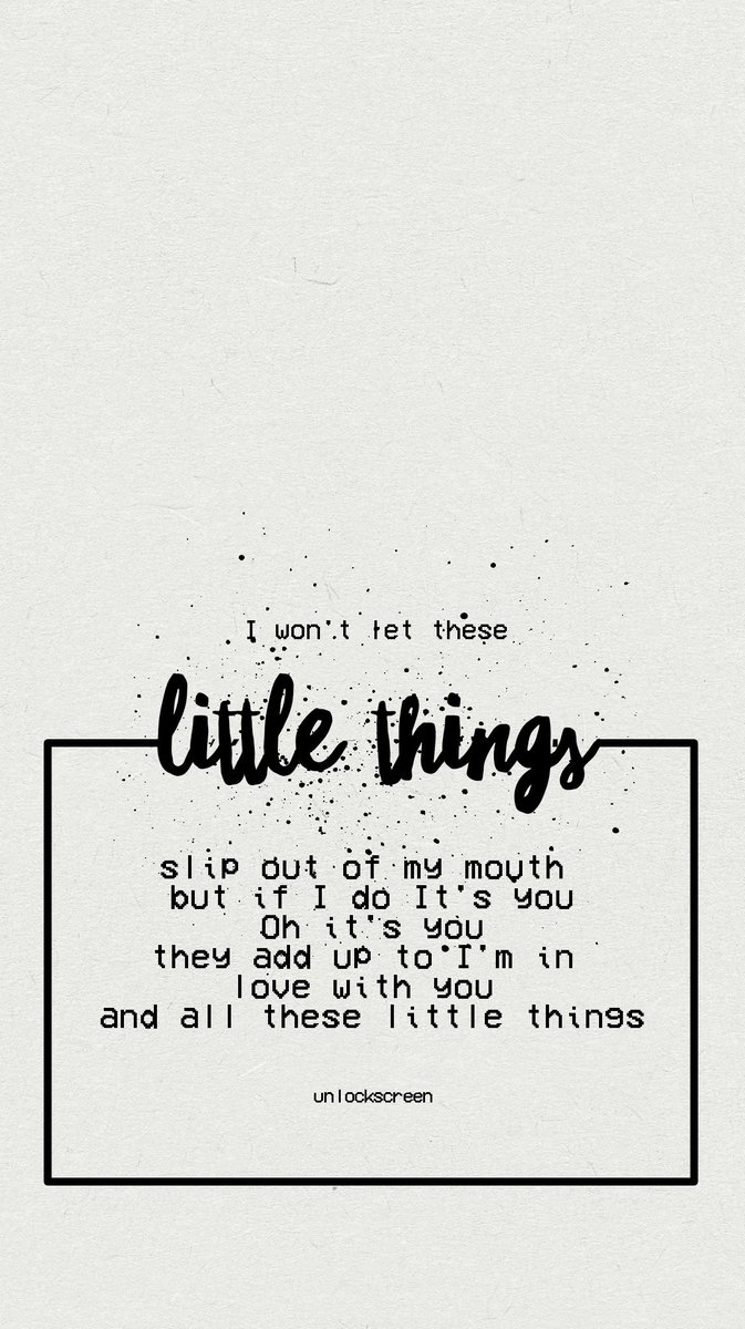 One Direction Little Things Lyrics