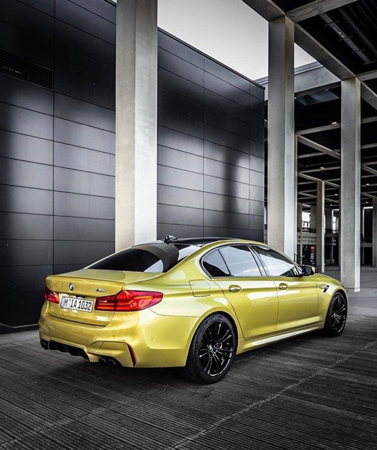 Bmw M5 The Gold BMW M5 Wrapped Bond Gold | Euro Tint Customs Blog