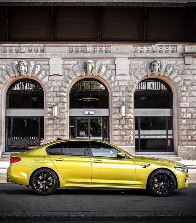 Bmw M5 The Gold BMW M5 Wrapped Bond Gold | Euro Tint Customs Blog