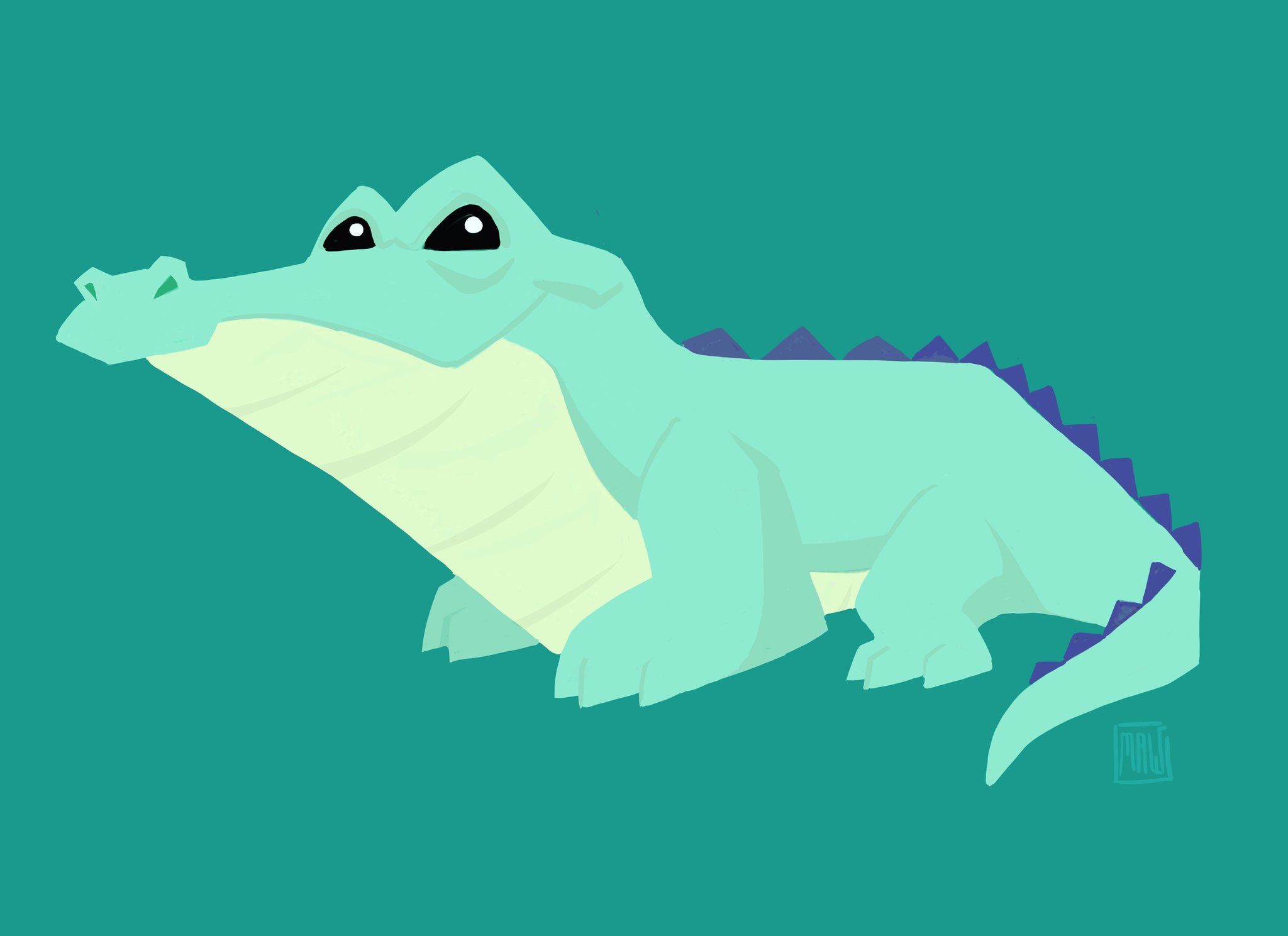 Sad Alligator Clipart