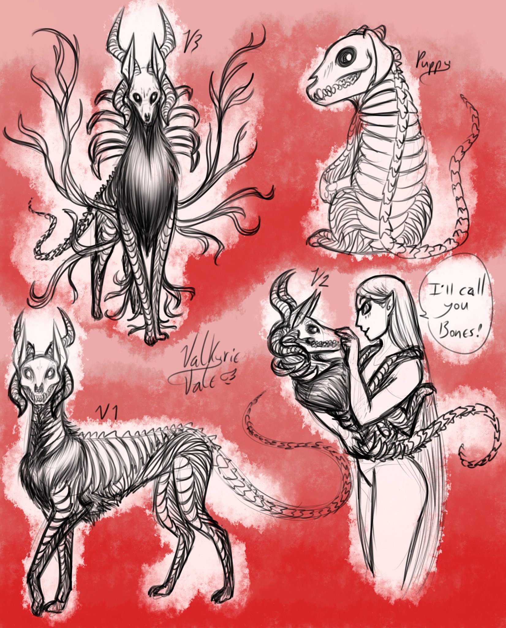 Simple Demon Dog Drawings