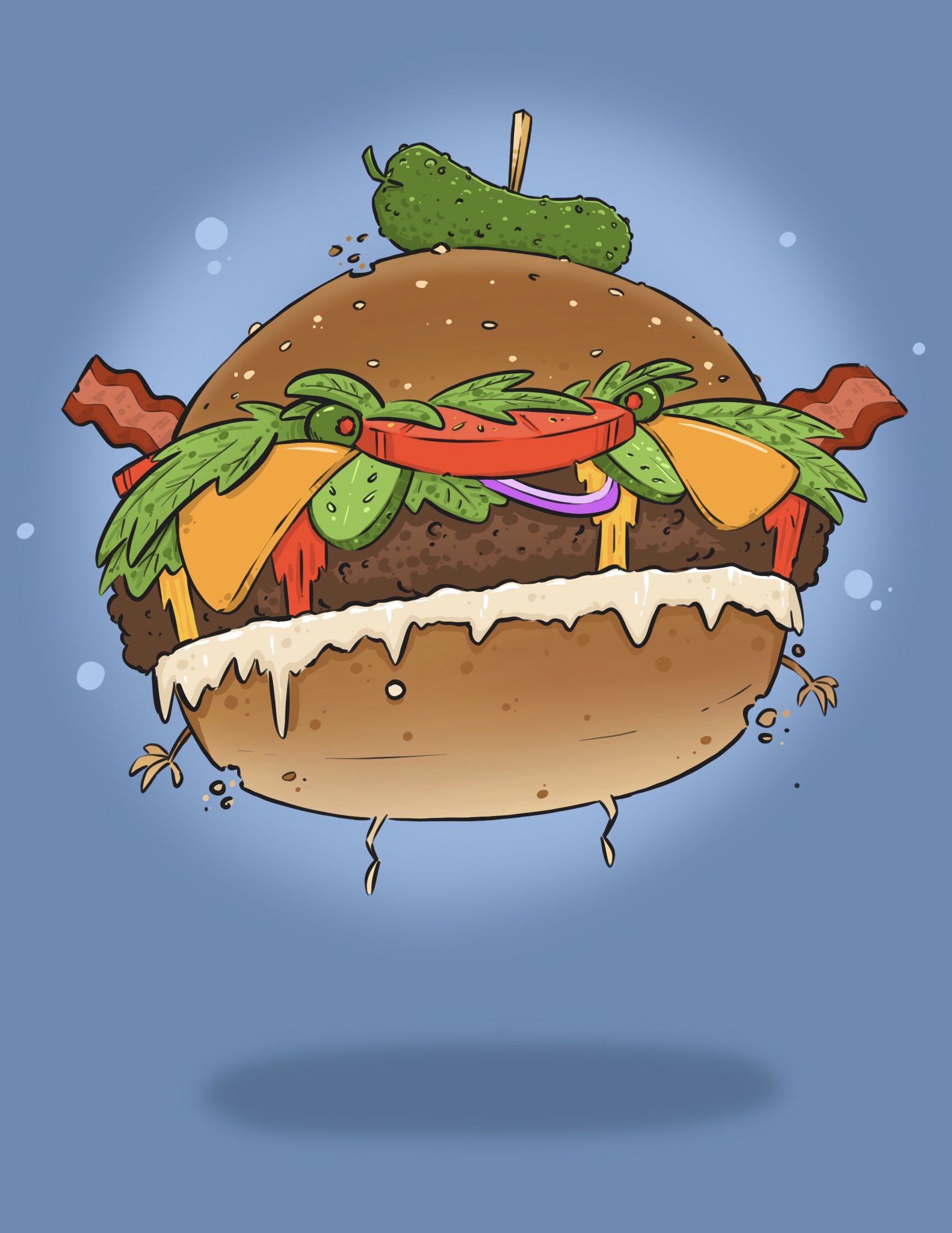 Gross Cartoon Hamburger