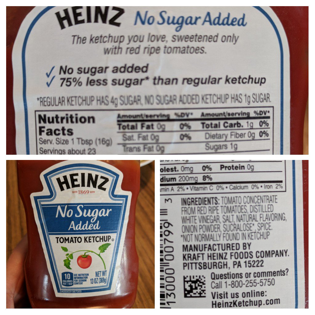 Heinz No Sugar Added Ketchup Nutrition Facts | Besto Blog