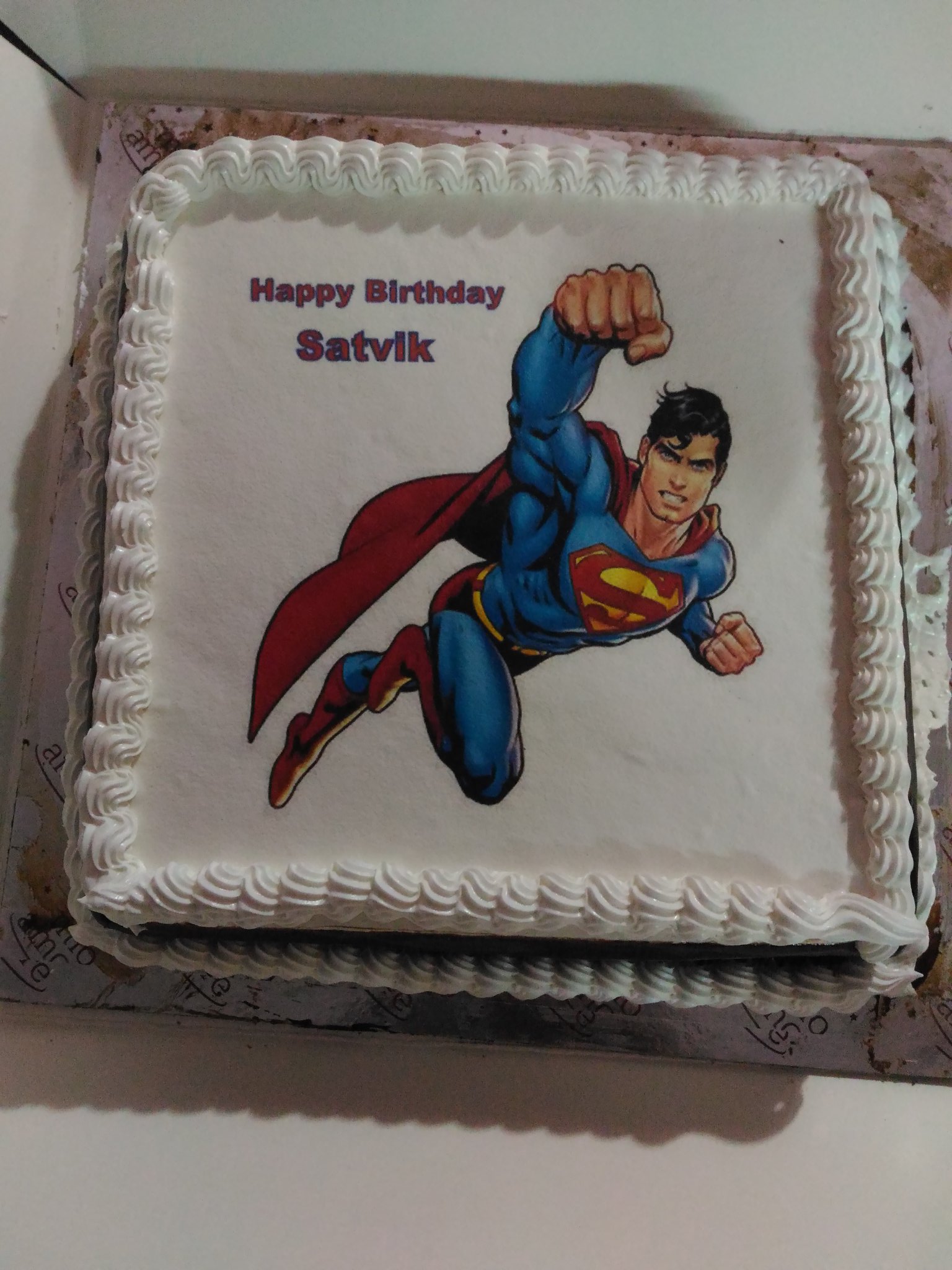 Superman Happy Birthday Cake