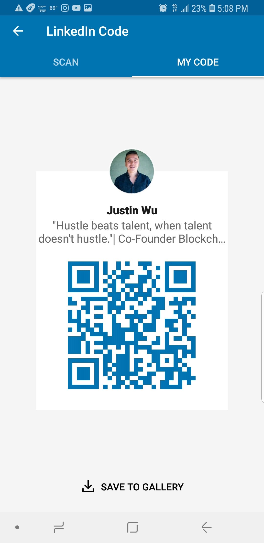 puesto Pigmalión Sinewi qr code linkedin con tiempo Aventurarse amistad