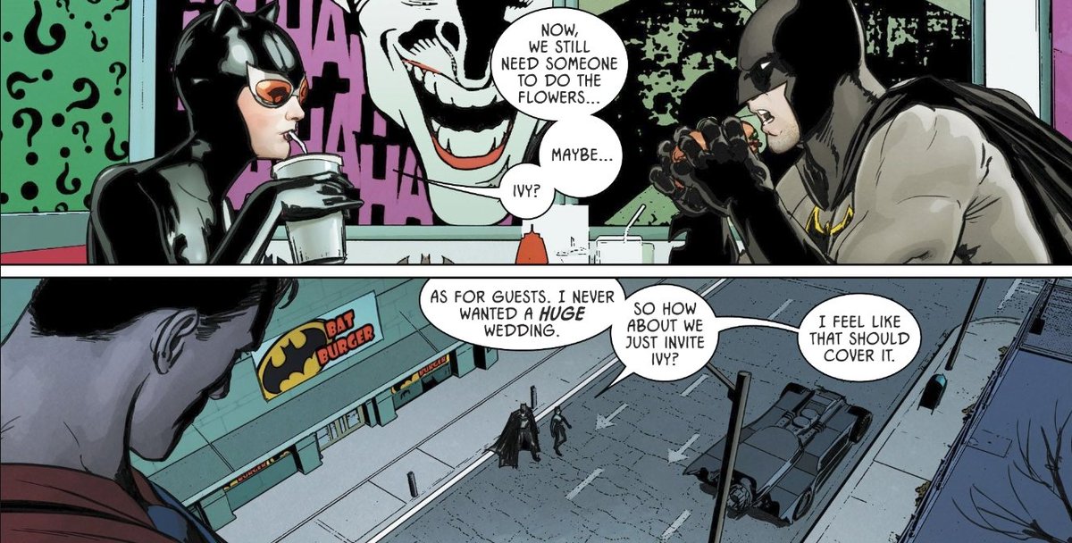 Bruce eats a burger : batman