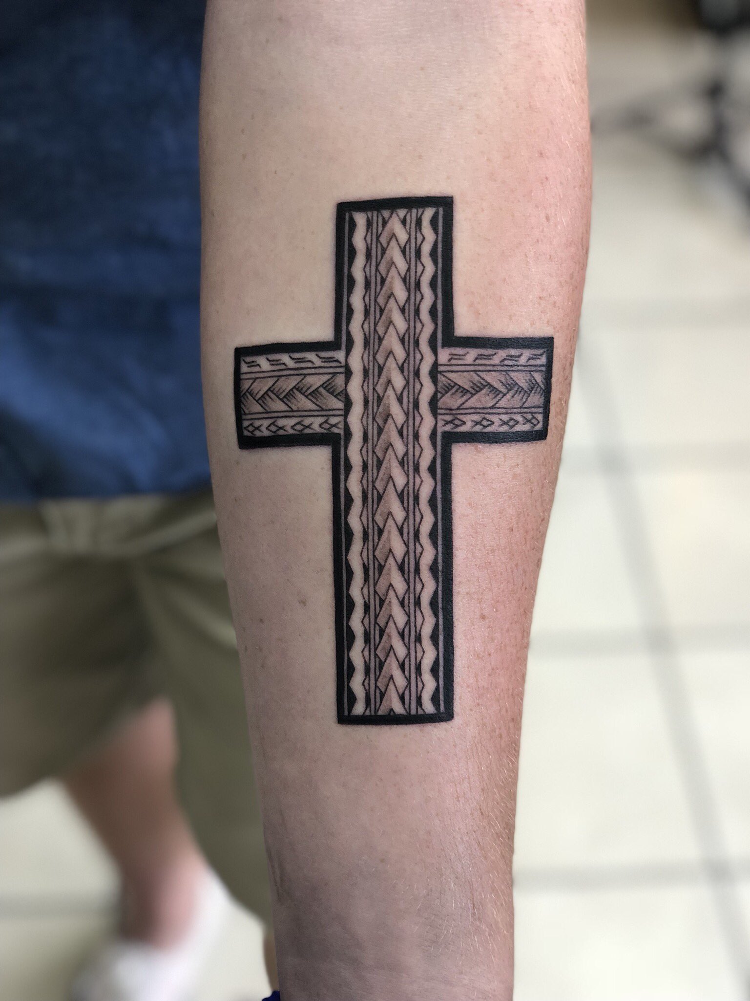 Forearm Cross Tattoos