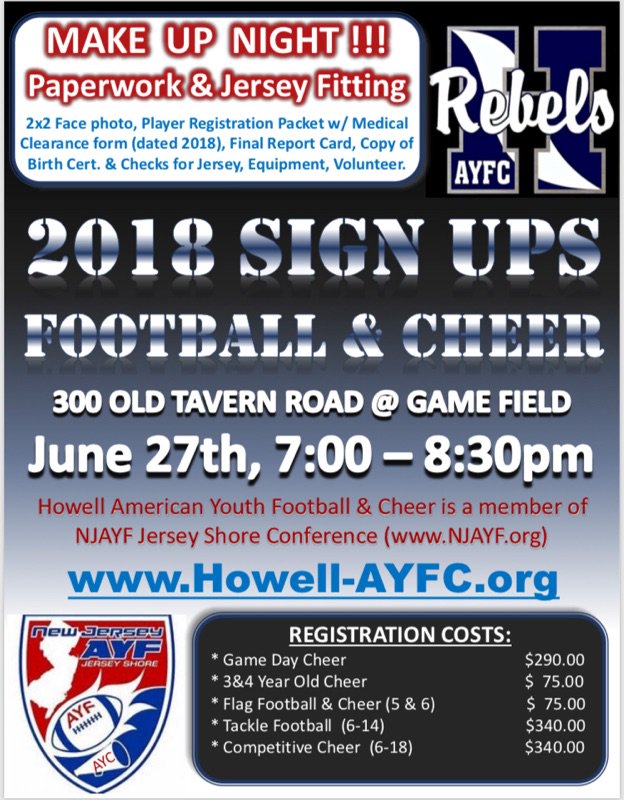 Welcome to Howell American Youth Football & Cheerleading - home of the ...