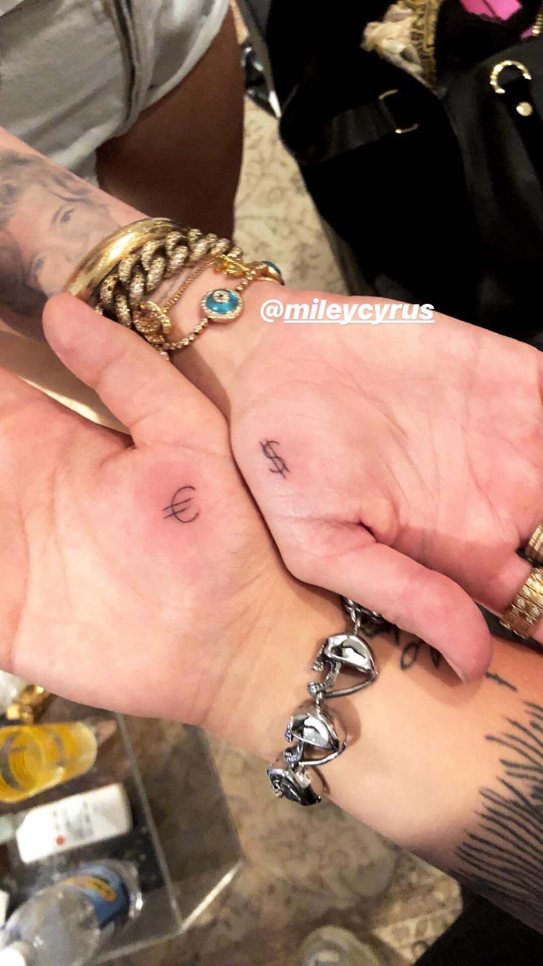 Mileys Hand Tattoos