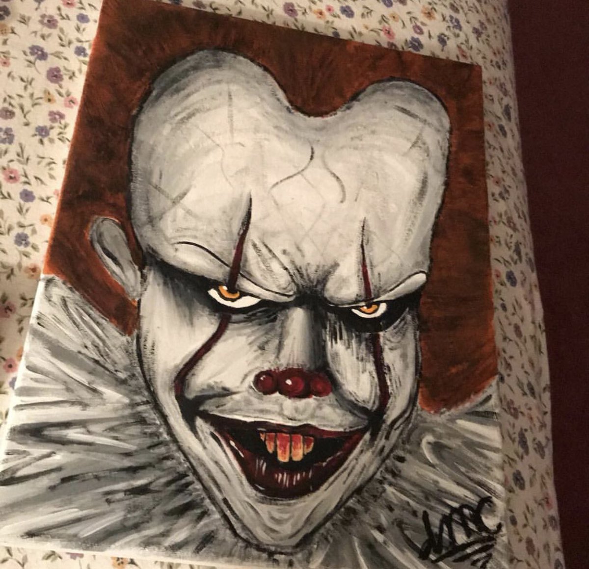 Painting Pennywise Painting Acrylic etna.com.pe