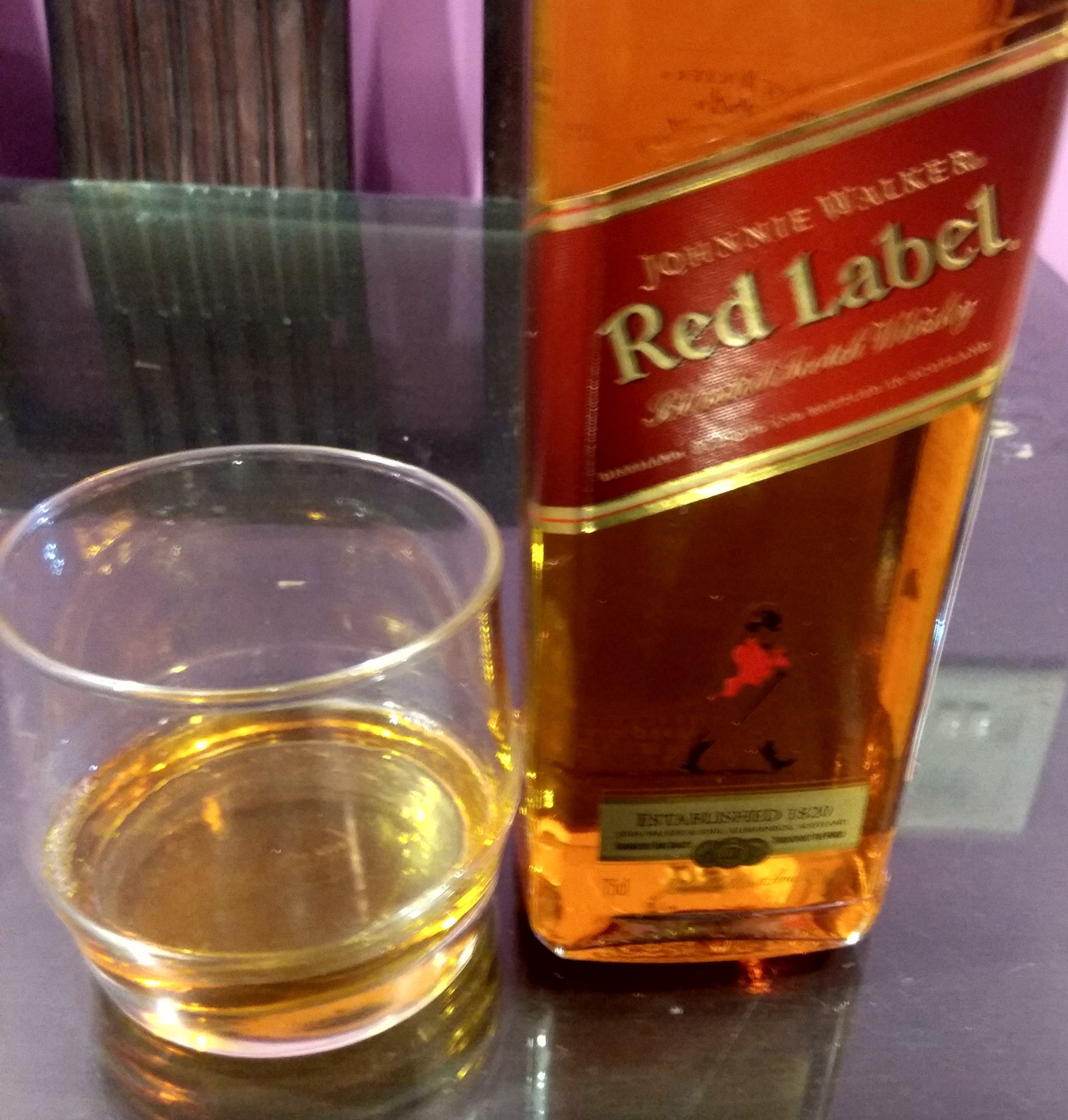 Red Label With Glass
