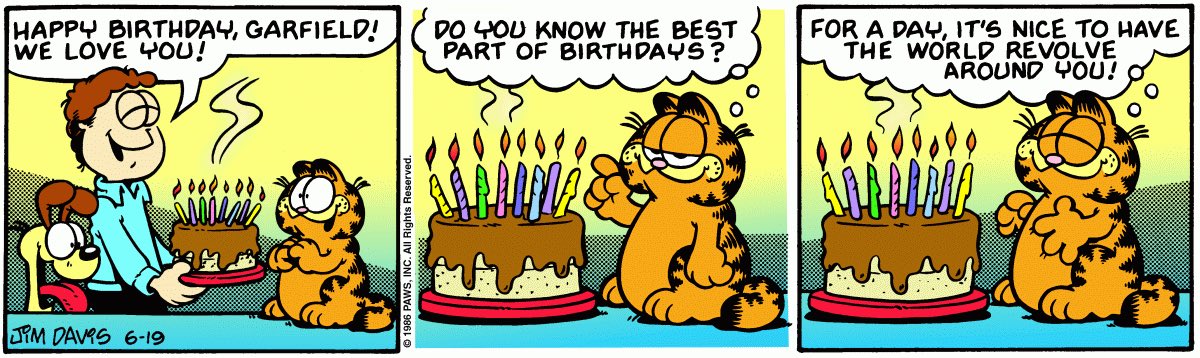 Garfield Comics Birthday